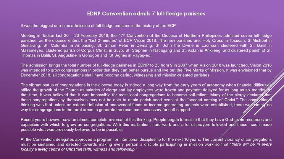 EDNP Convention admits 7 full-fledge Parishes – The Episcopal Church in ...